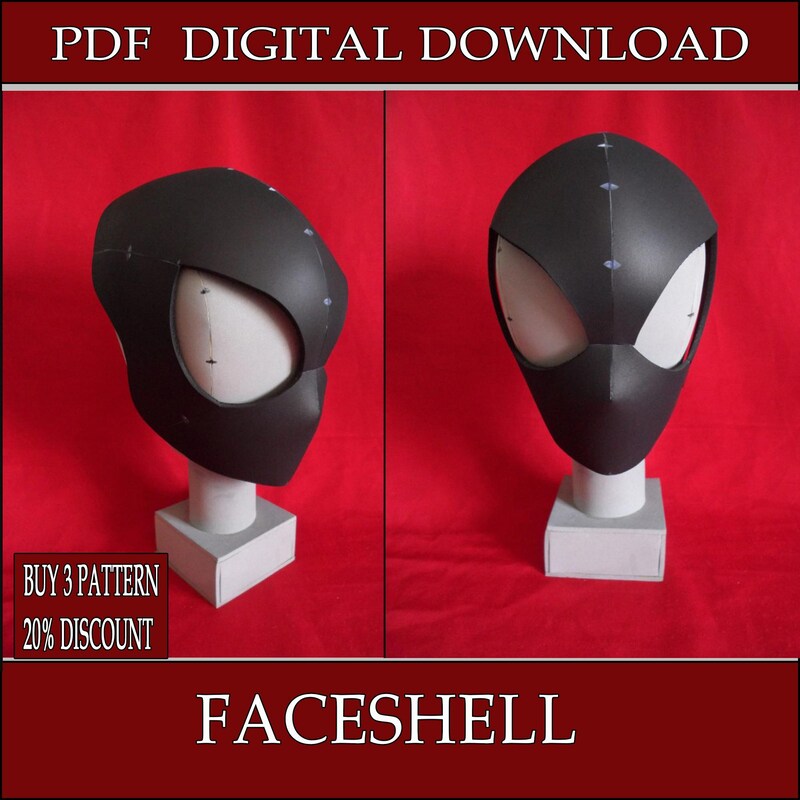 Spiderman Face Shell Template - Etsy