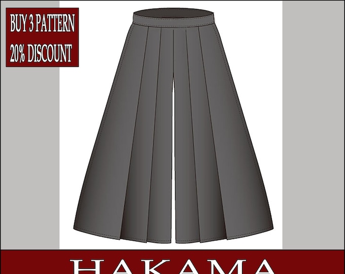 JUNIOR Cuffed Hakama Pants Sewing Pattern/downloadable PDF File and ...