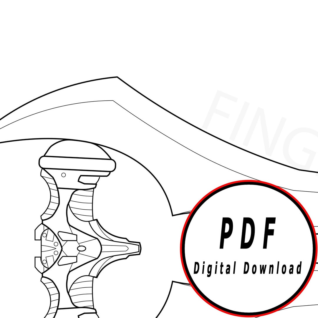 Energy Sword DIY Template Pattern Blueprint DIY Pdf Digital Donwload ...