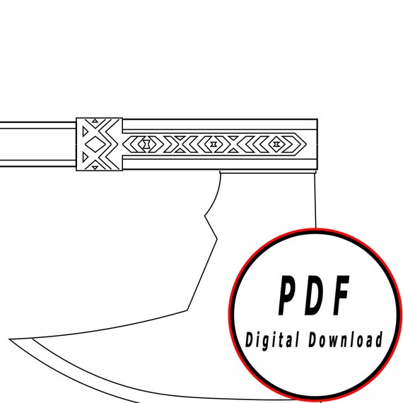 Bearded Axe DIY Template Pattern Tv Movie Blueprint DIY Pdf - Etsy