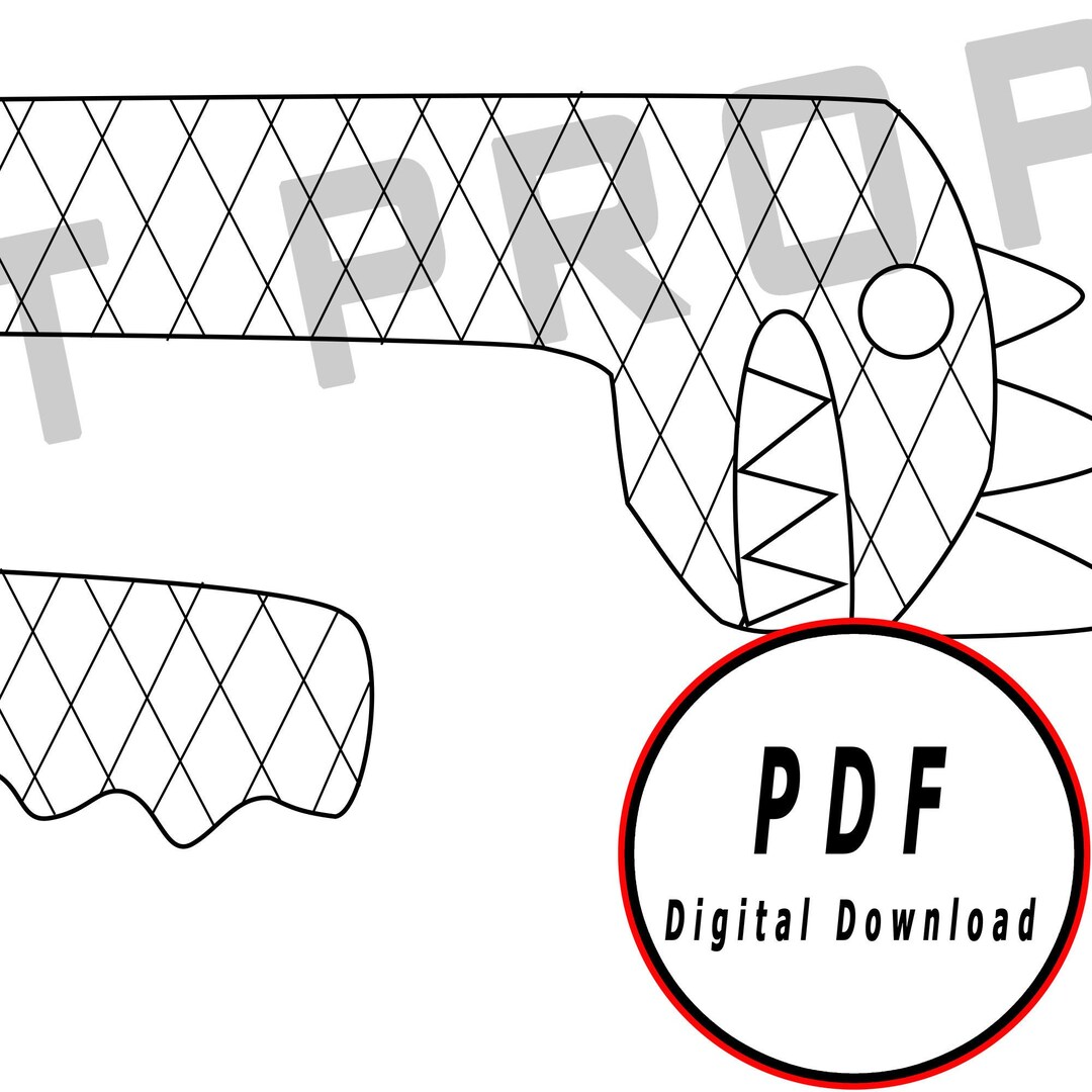 Dragon Sword DIY Template Pattern Blueprint DIY Pdf Digital Donwload ...