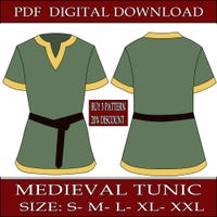 Sewing Pattern, Viking Style Tunic, 2 Different Models, Downloadable ...