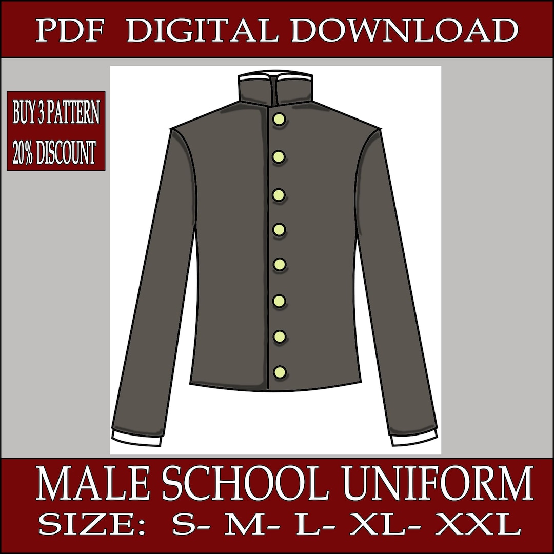 Uniform DIY Base Japanese Template Pattern Blueprint Pdf Vector ...