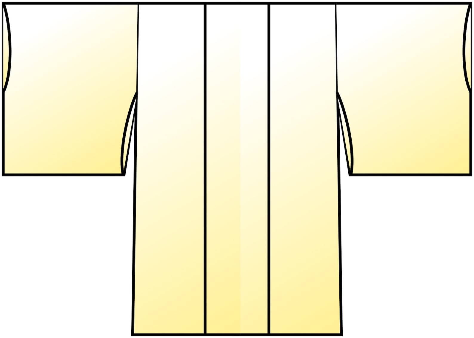 Haori DIY Base Japanese Template Pattern Blueprint Pdf Vector Printable ...