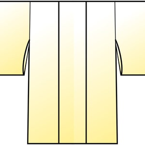 Haori DIY Base Japanese Template Pattern Blueprint Pdf Vector Printable ...