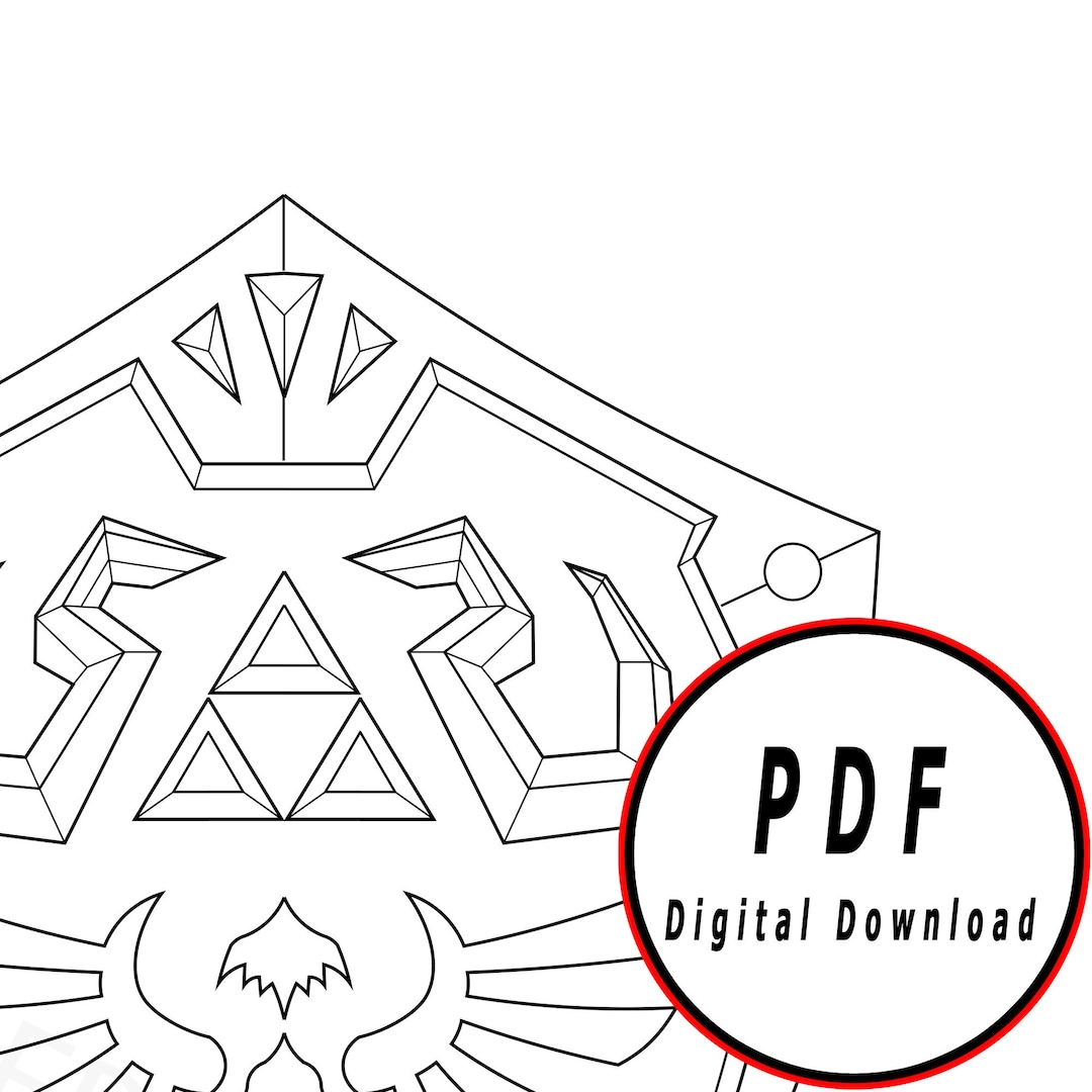Shield DIY Template Pattern Blueprint DIY Pdf Digital Donwload Vector ...