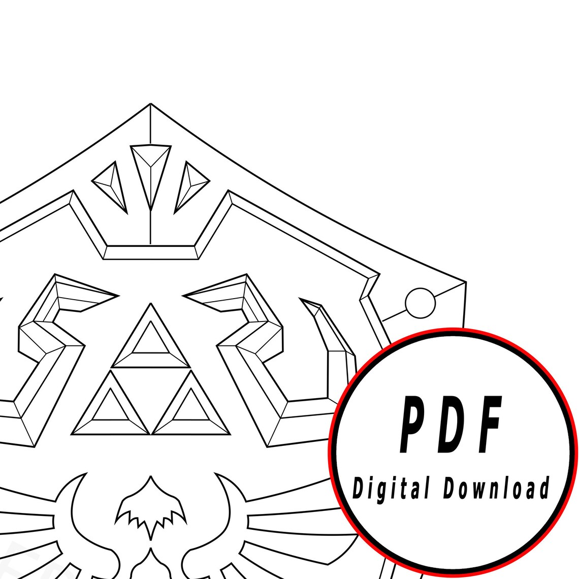 Escudo DIY plantilla patrón plano DIY pdf descarga digital vector ...