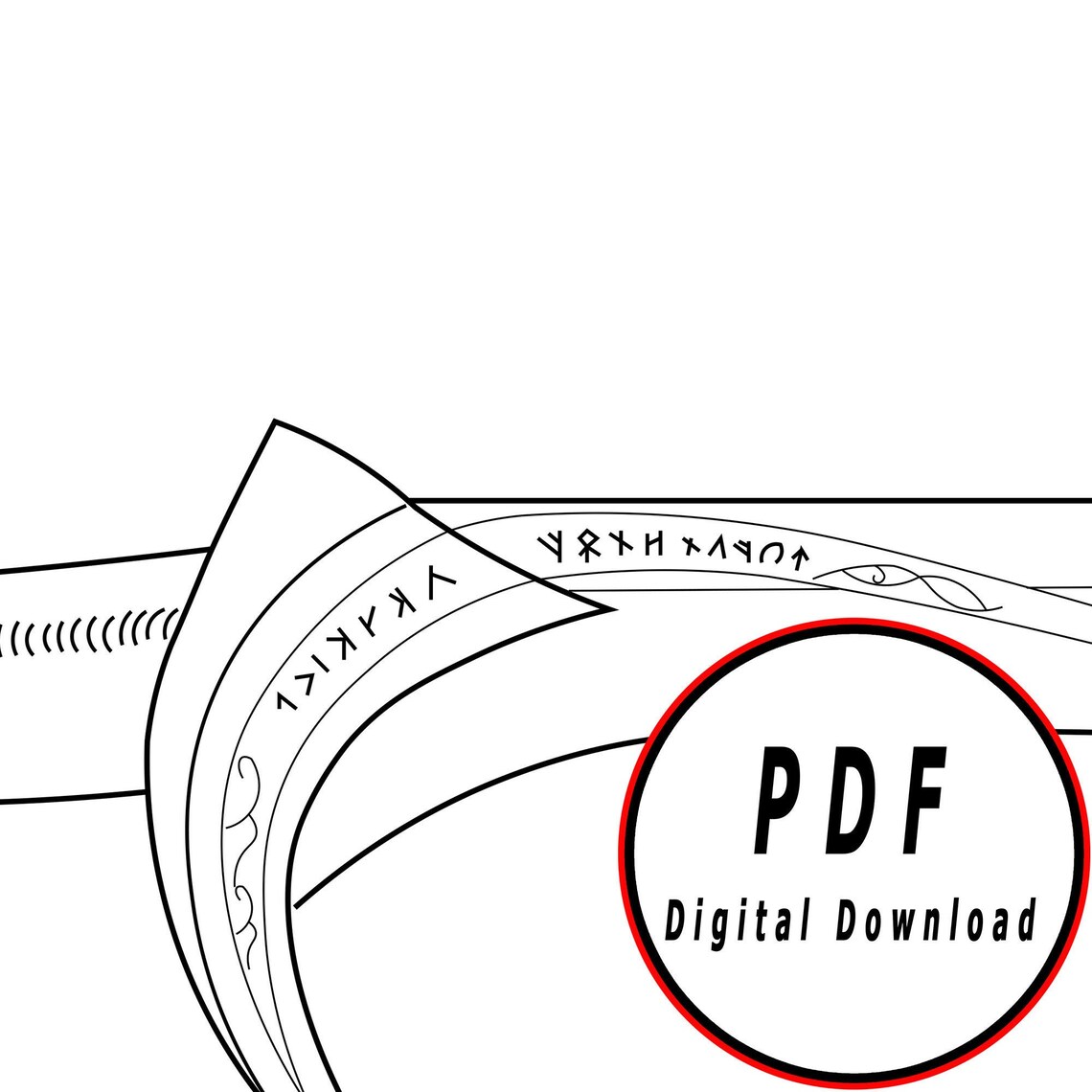 Sword DIY Template Pattern Blueprint DIY Pdf Digital Donwload | Etsy