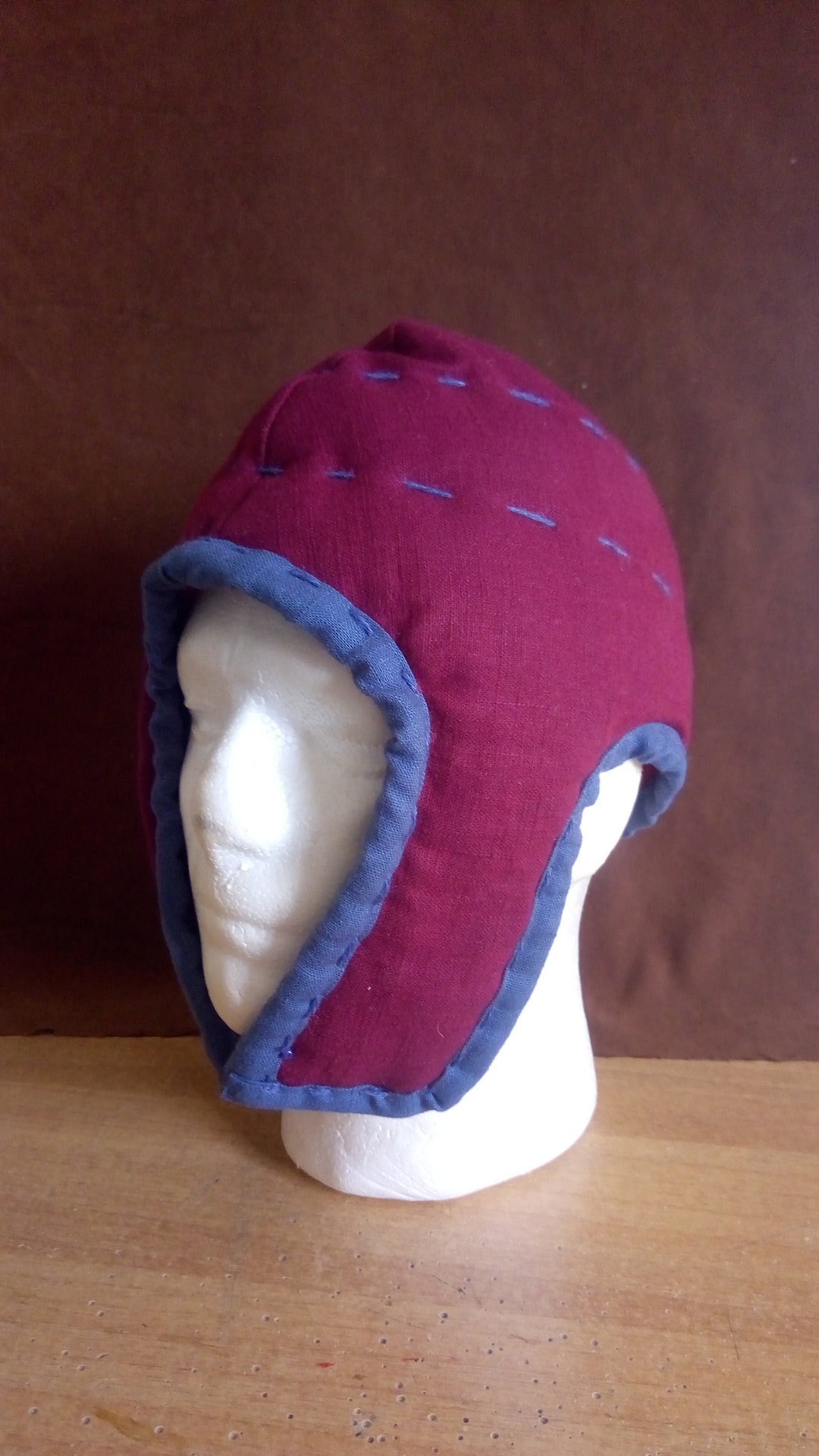 Padded Hat Cap for Helmets Roman Medieval Handmade Linen Costume ...