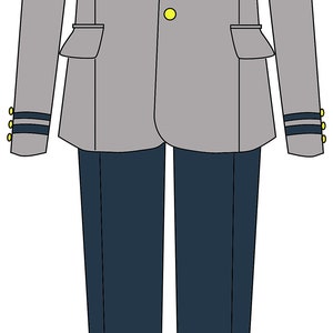 DIY Male School Uniform - Template Pattern Blueprint Pdf Vector ...