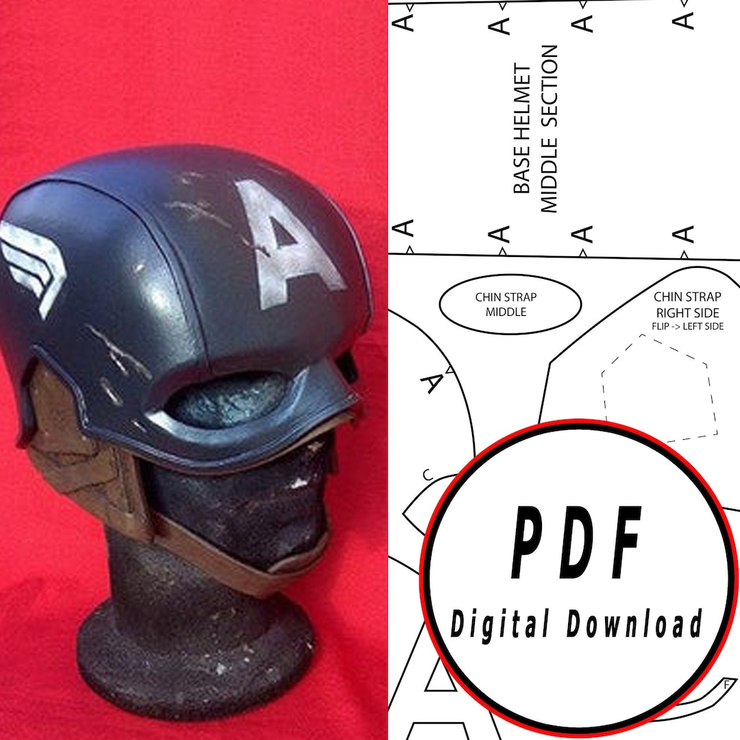 DIY Eva Foam Helmet Template Pattern Blueprint Pdf Vector Printable ...