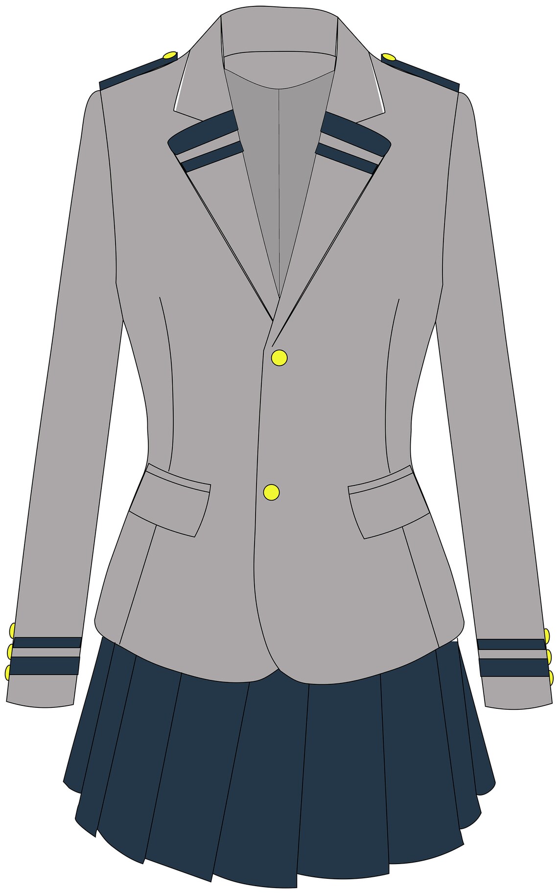 DIY School Uniform 4 Size's Pattern Blueprint Pdf Vector - Etsy