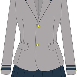 DIY School Uniform 4 Size's Pattern Blueprint Pdf Vector Printable ...