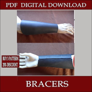 DIY Bracers Generic Eva Foam Tutorial Pattern Blueprint Template Pdf ...