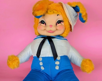 Rare Vintage Rushton Rubber Face Easter Duck / Chick Yellow Plush - Etsy