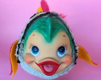 Vintage Standing Happy Brown Bear Rushton Star Creation Rubber Face ...