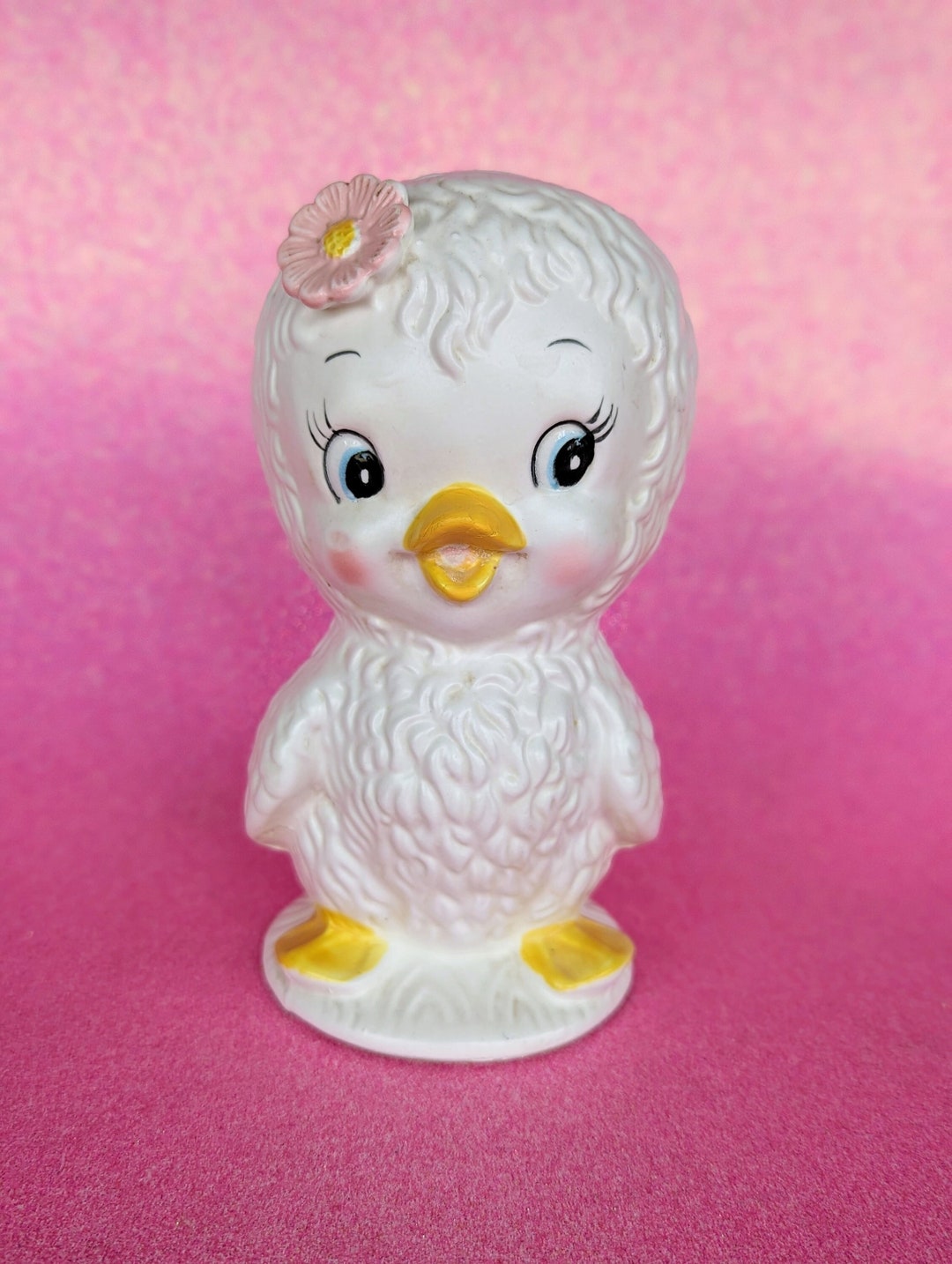 Vintage Inarco Duck Baby Chick With Rose Planter Figurine MCM - Etsy