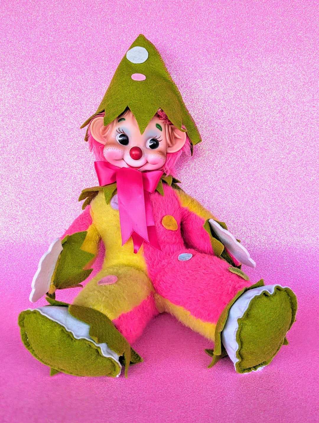 Rushton Rubber Face Clown Vintage Plush Toy Doll - Etsy