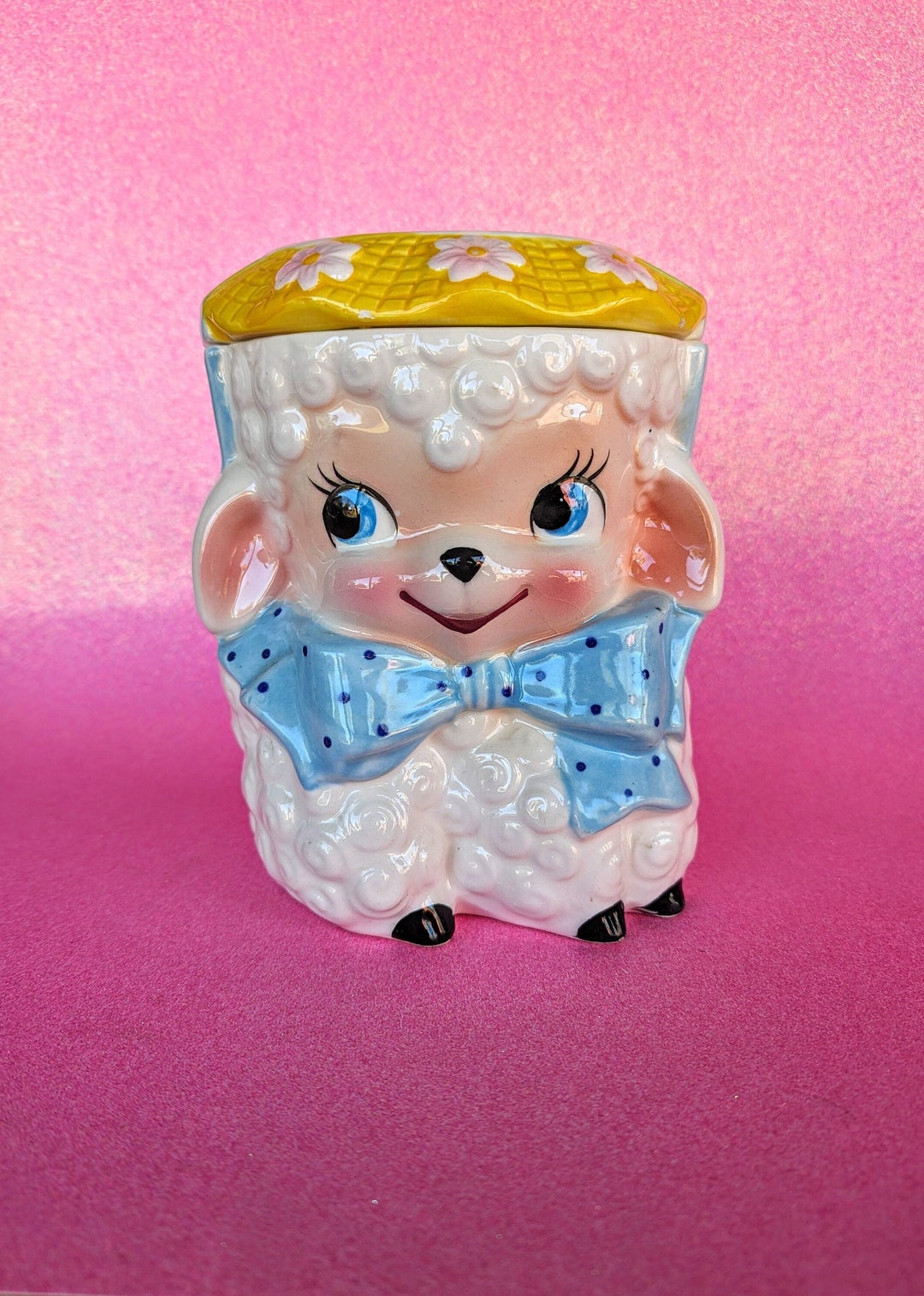 Vintage Brinnco Rubens Lamb Cookie Jar Kitsch - Etsy