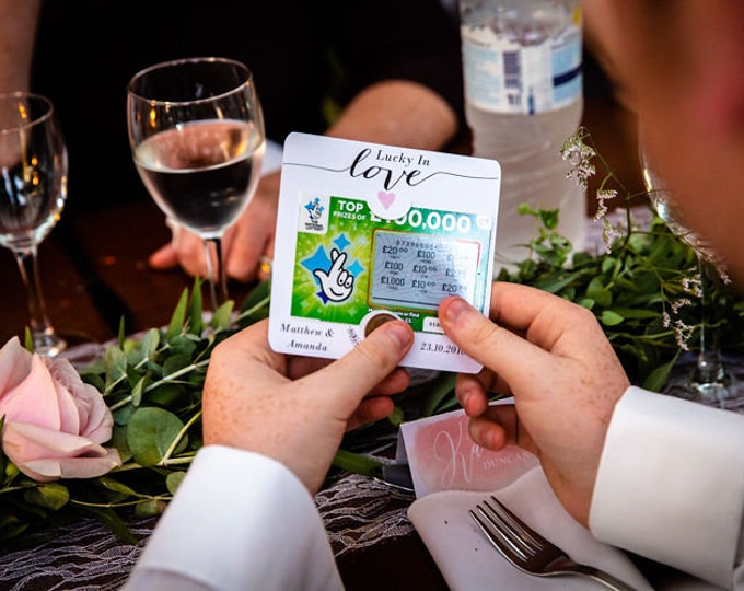 Scratch Card Holder Wedding Favours Wedding - Etsy