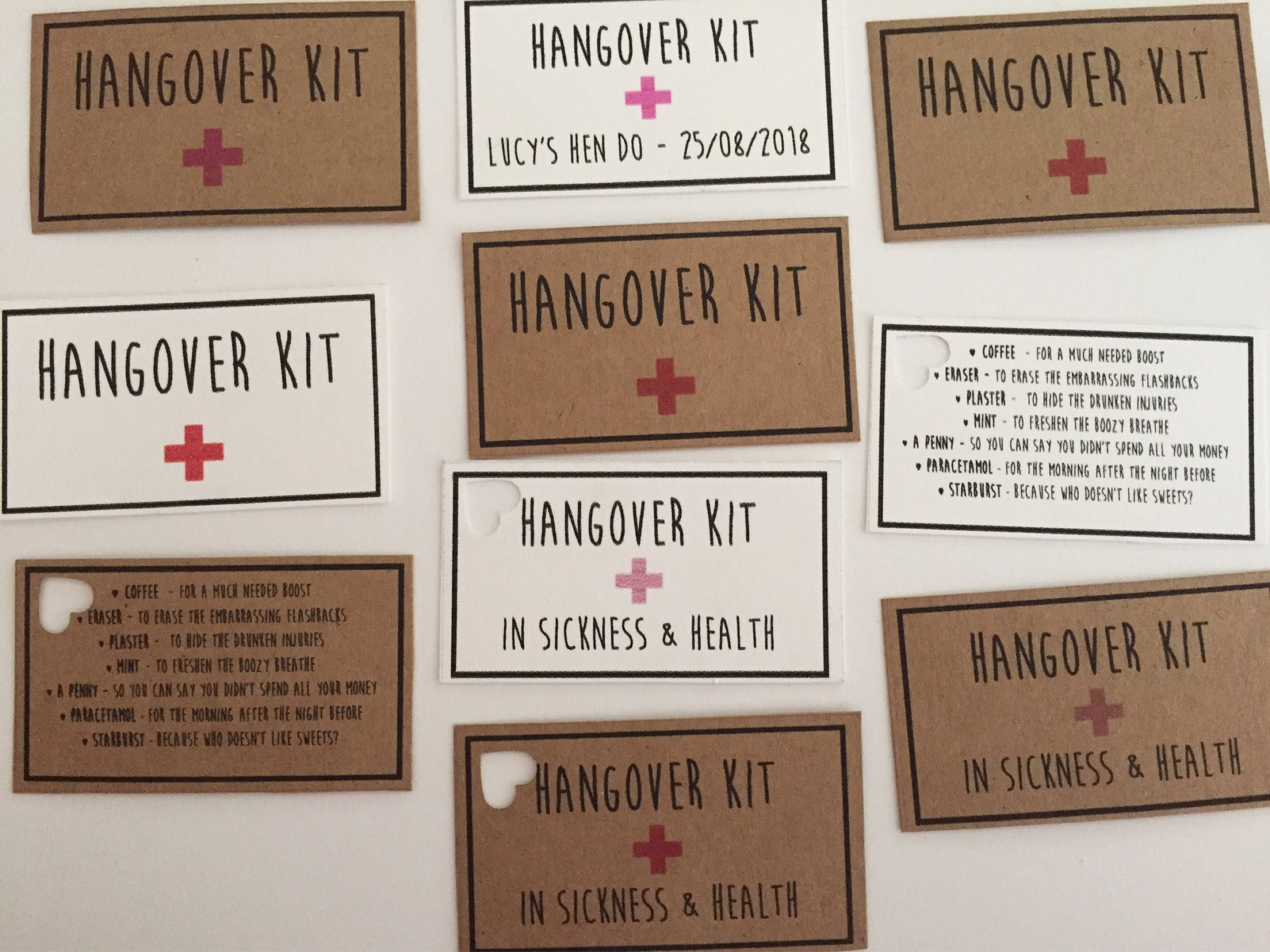 Hangover Kits Survival Kits Wedding Favours Hen Do Gifts | Etsy