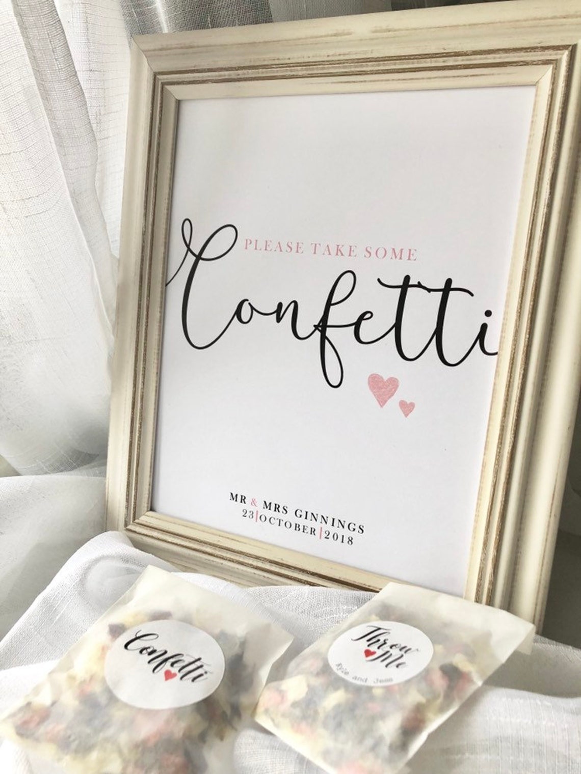 Confetti Sign Wedding Confetti Sign Personalised Wedding - Etsy UK