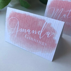 Linen Place Cards, Wedding Place Cards, Blush Place Cards, Place Cards ...
