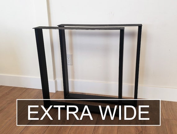 Extra Wide U Frame Metal Table Legs Pair Desk Table Legs - Etsy