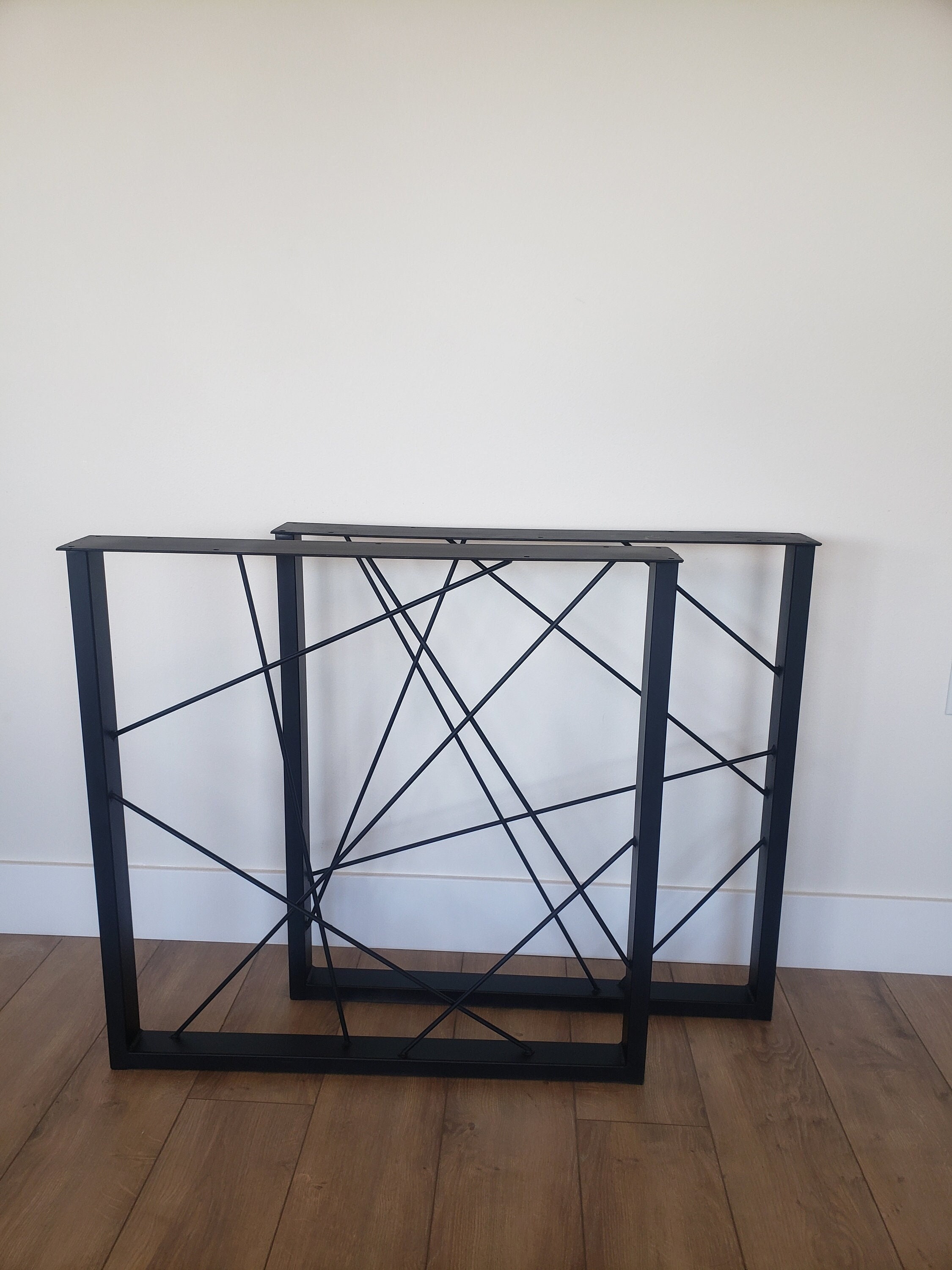Criss Cross Metal Table Legs Pair Table Legs Unique - Etsy
