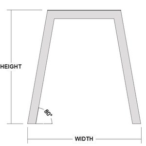 Extra Wide N Frame Table Legs - Metal Table Legs - Pair - Table Legs ...