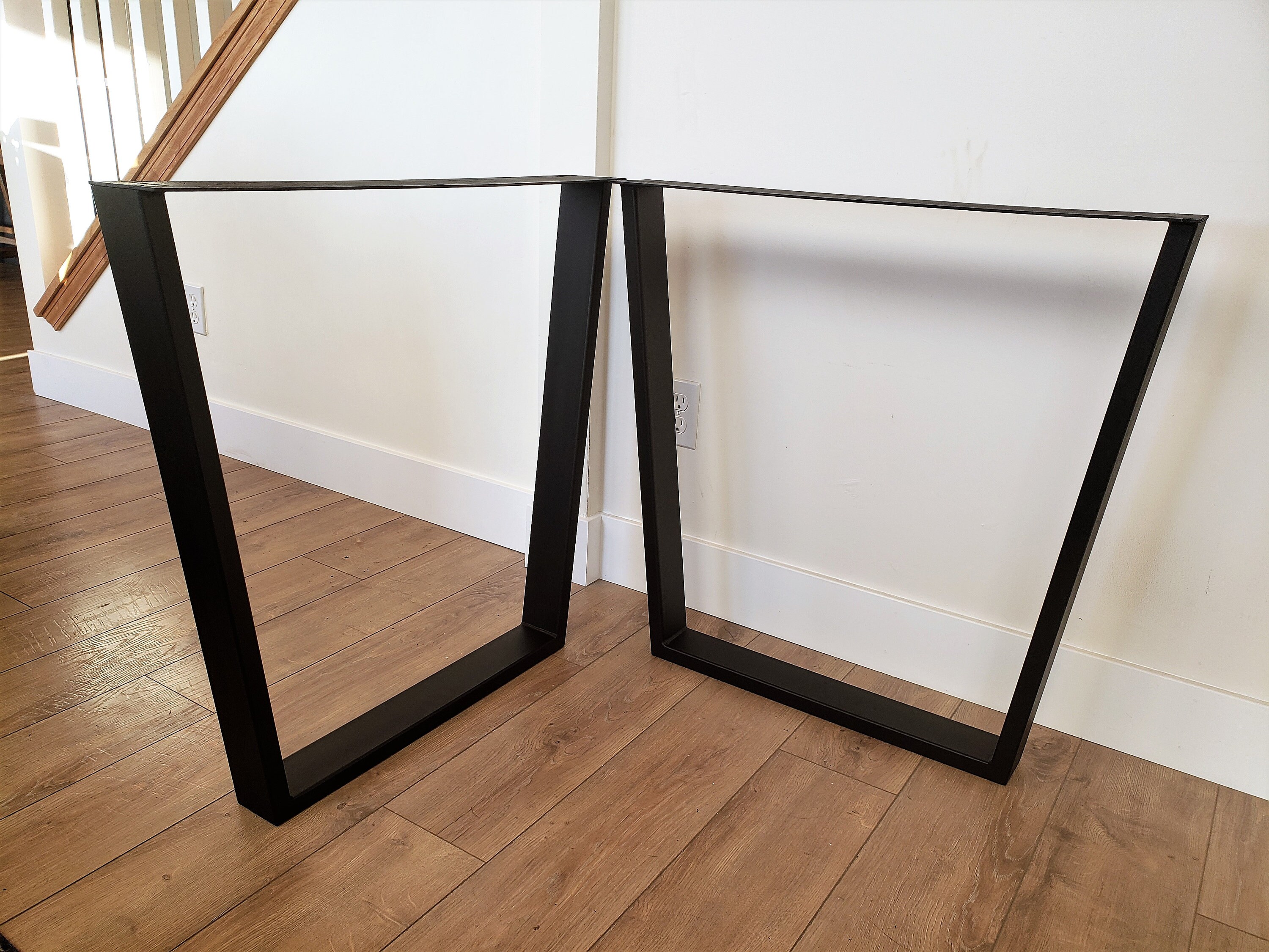 Extra Wide Table Legs Pair Metal Table Legs Trapezoid - Etsy