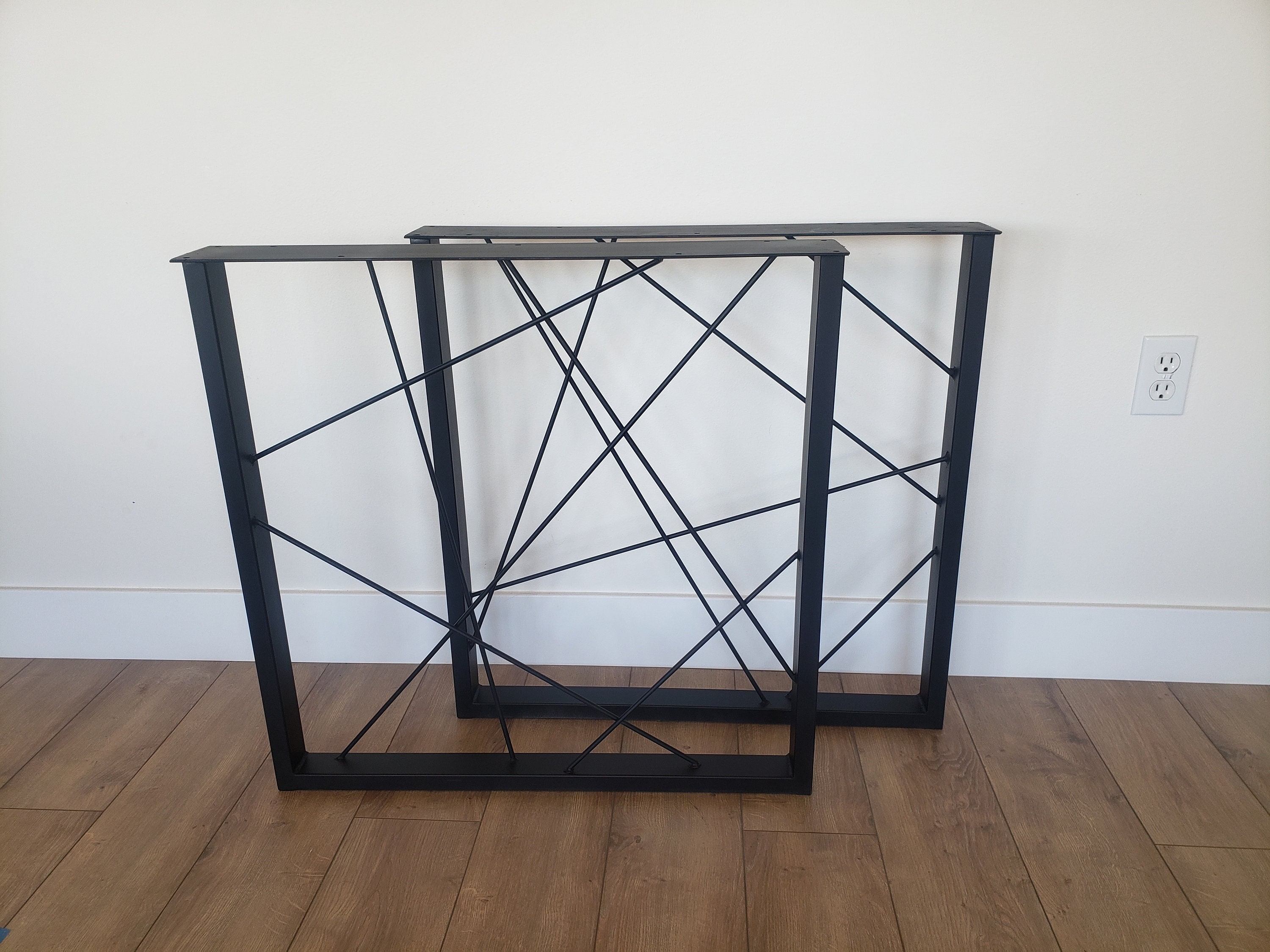 Criss Cross Metal Table Legs Pair Table Legs Unique - Etsy