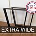 Extra Wide Table Legs Pair Metal Table Legs Trapezoid - Etsy