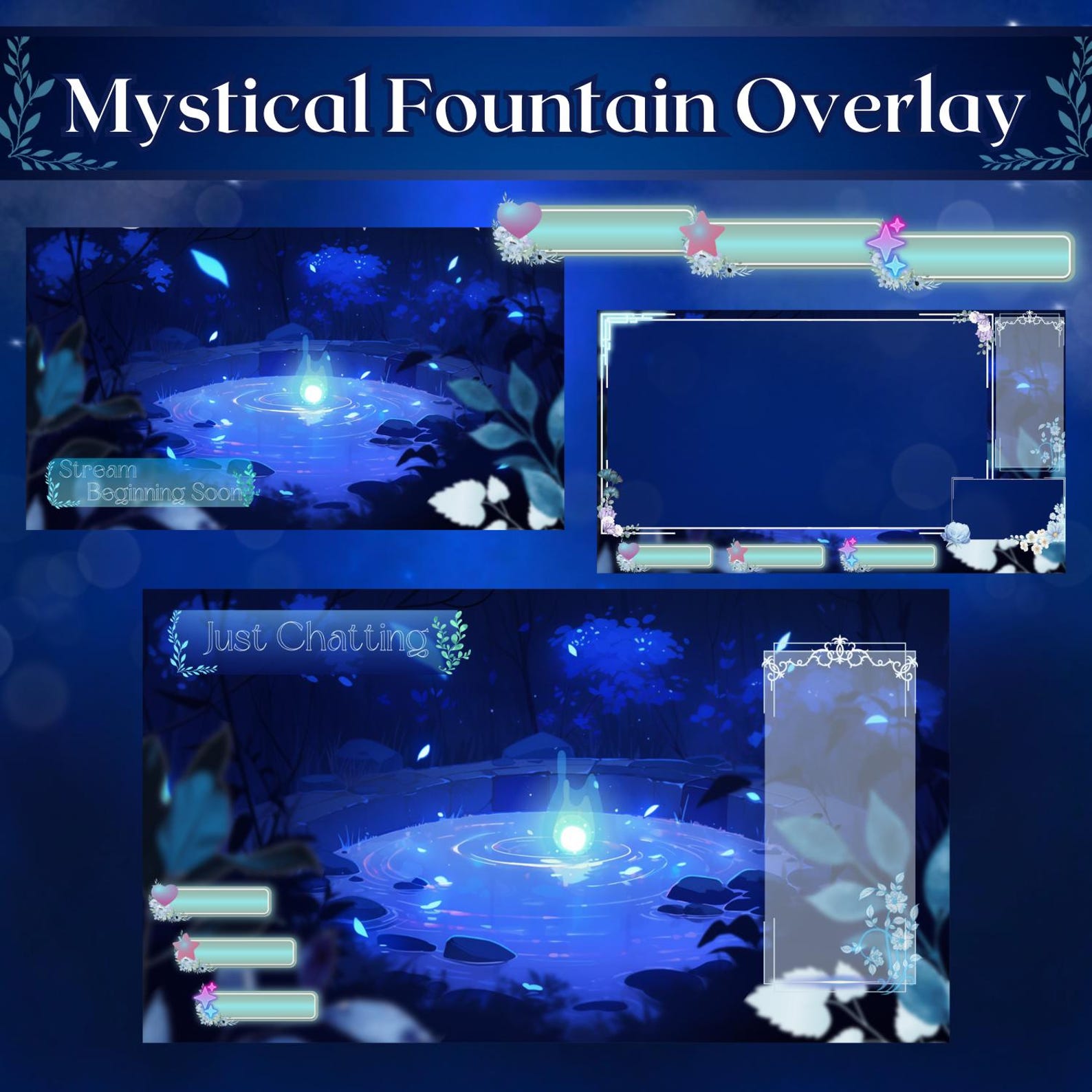 ANIMATED Mystical Fountain Overlay for Twitch, Discord, and Youtube ...