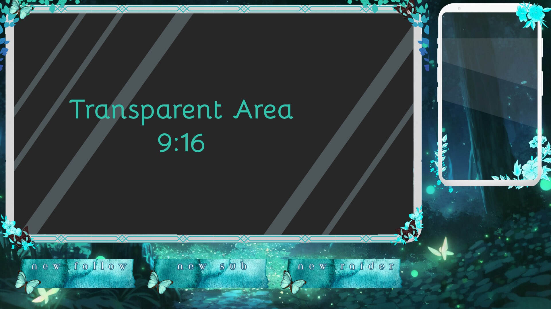 Animated Magical Moonlit Forest Twitch Stream Overlay Package ...