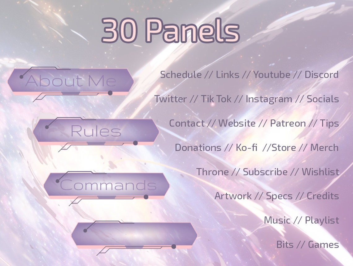 ANIMATED Pastel Sci-fi Stream Overlay for Twitch, Youtube, Discord ...
