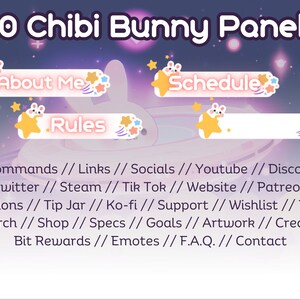 ANIMATED Kawaii Chibi Space Bunny Overlay // Celestial Overlay // Cute ...