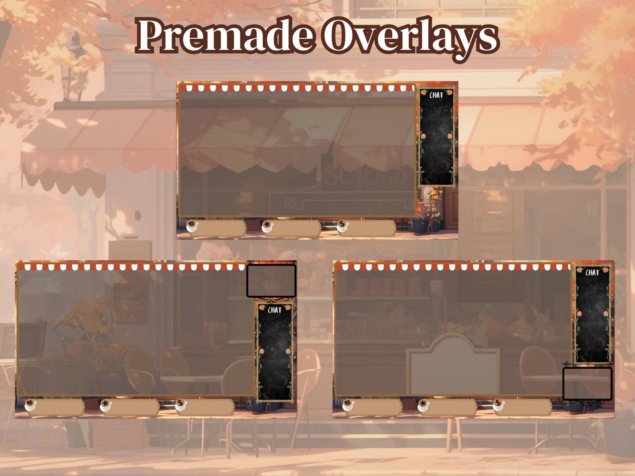 ANIMATED Cozy Autumn Cafe Overlay for Twitch, Youtube and Discord ...