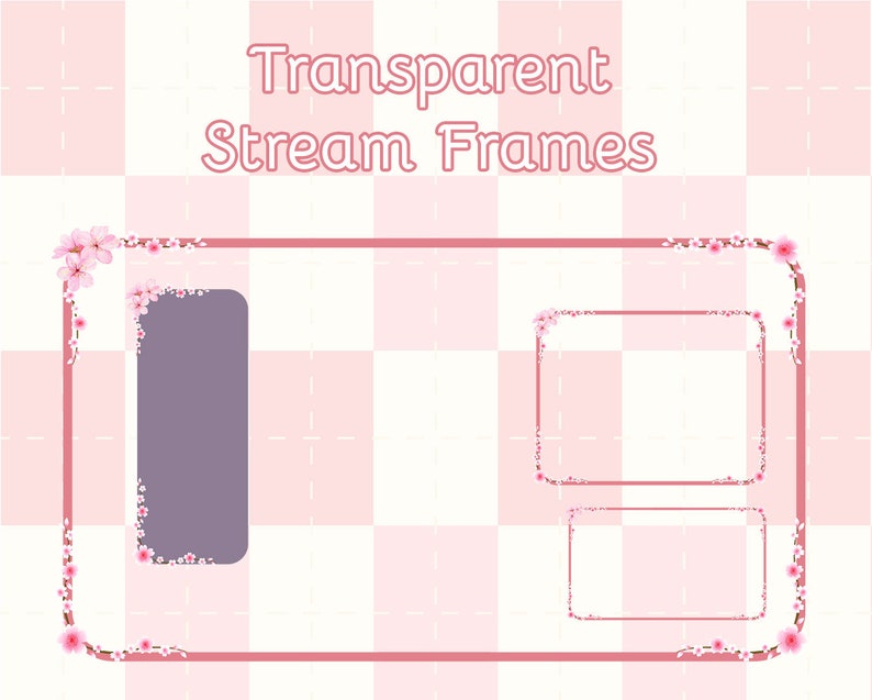 ANIMATED Sweet Sakura Blossom Overlay Set for Twitch, Youtube, Discord ...