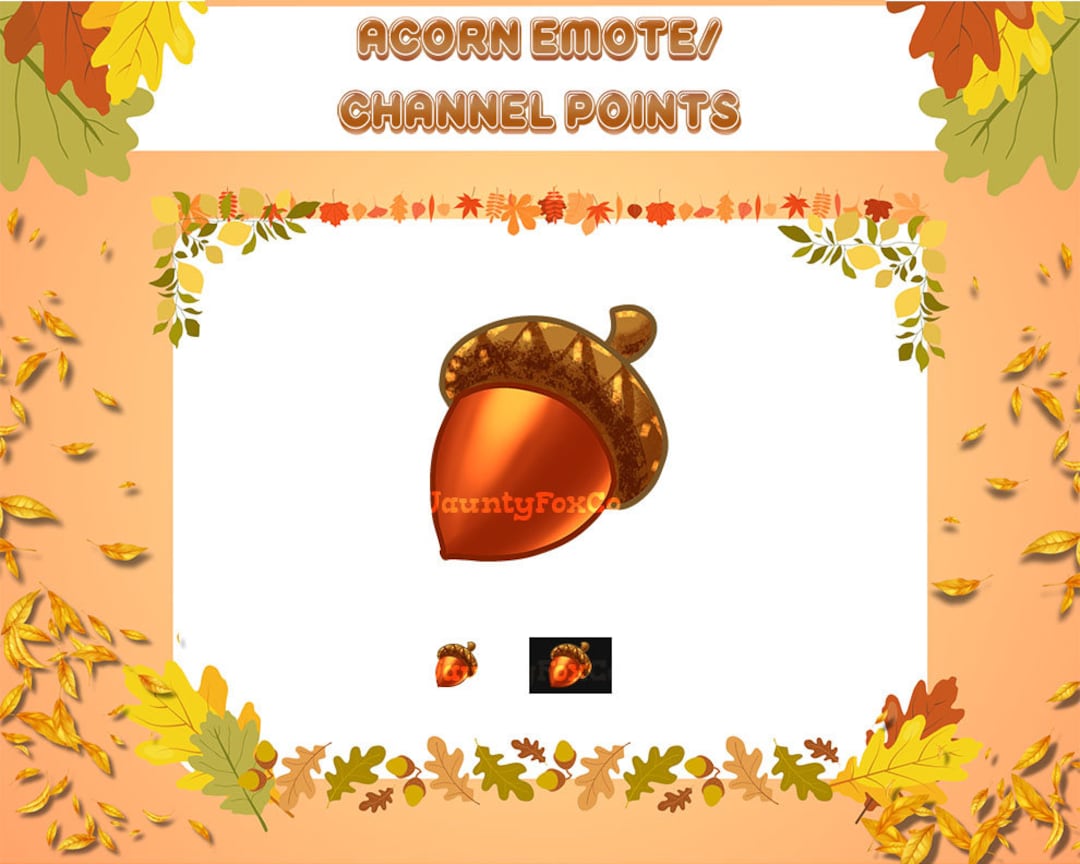 Nature Themed Acorn // Channel Points // Emote for Twitch, Youtube ...