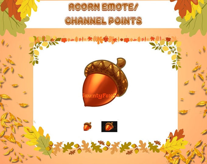 Kawaii You're Nuts Acorn Twitch + Discord Emote | Channel Points ...