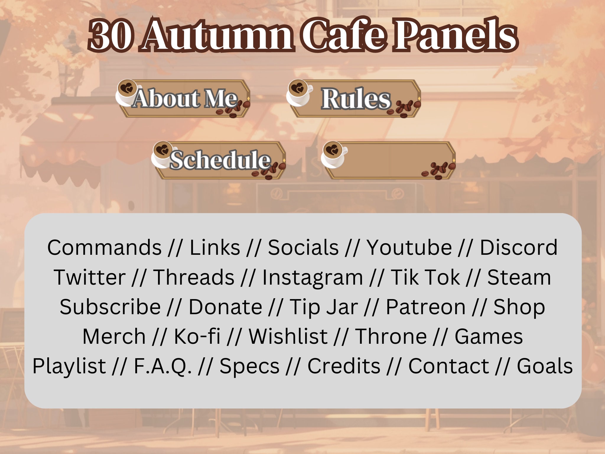 ANIMATED Cozy Autumn Cafe Overlay for Twitch, Youtube and Discord ...