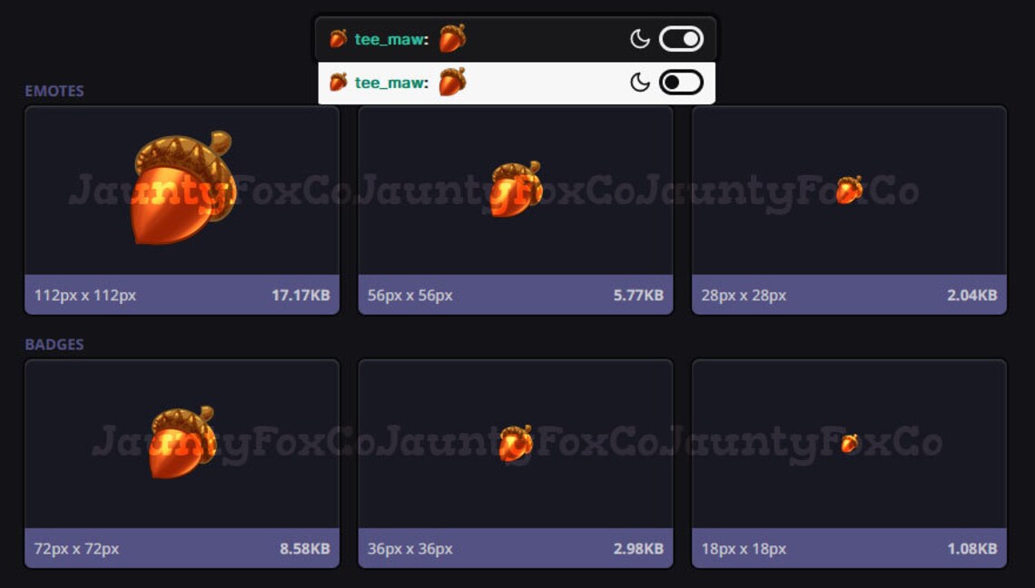 Nature Themed Acorn // Channel Points // Emote for Twitch, Youtube ...