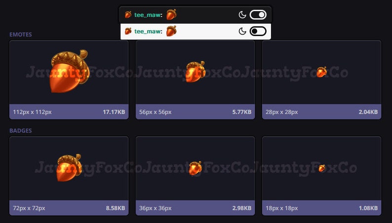 Nature Themed Acorn // Channel Points // Emote for Twitch, Youtube ...