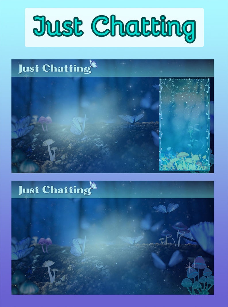 ANIMATED Mystical Butterfly Forest Stream Overlay for Twitch, Youtube ...