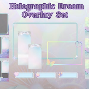 ANIMATED Holographic Dream Stream Overlays for Twitch, Youtube, Discord ...