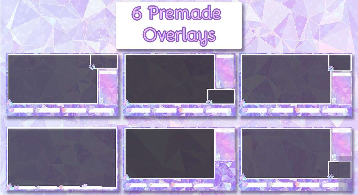 Pastel Prism Stream Overlay for Twitch, Youtube, Discord // Crystal ...
