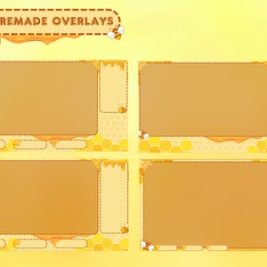 ANIMATED Honey Bee Overlay Package for Twitch, Youtube and Discord ...