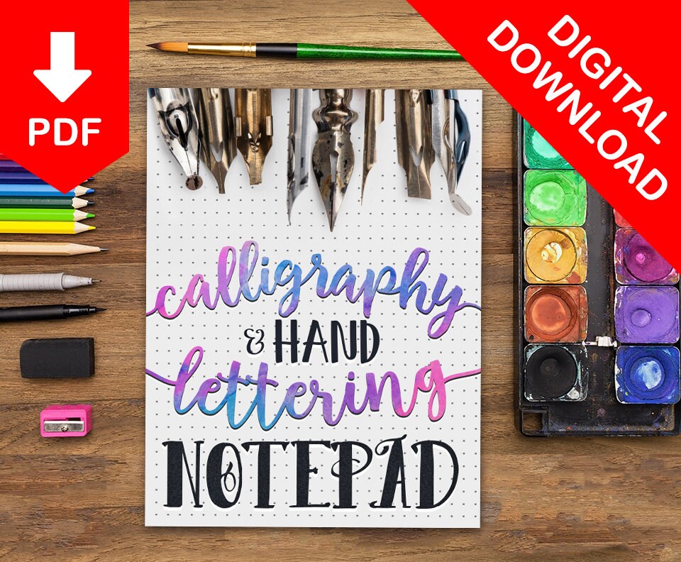 Calligraphy Practice Sheets Modern Calligraphy Practice Pad Lettering ...