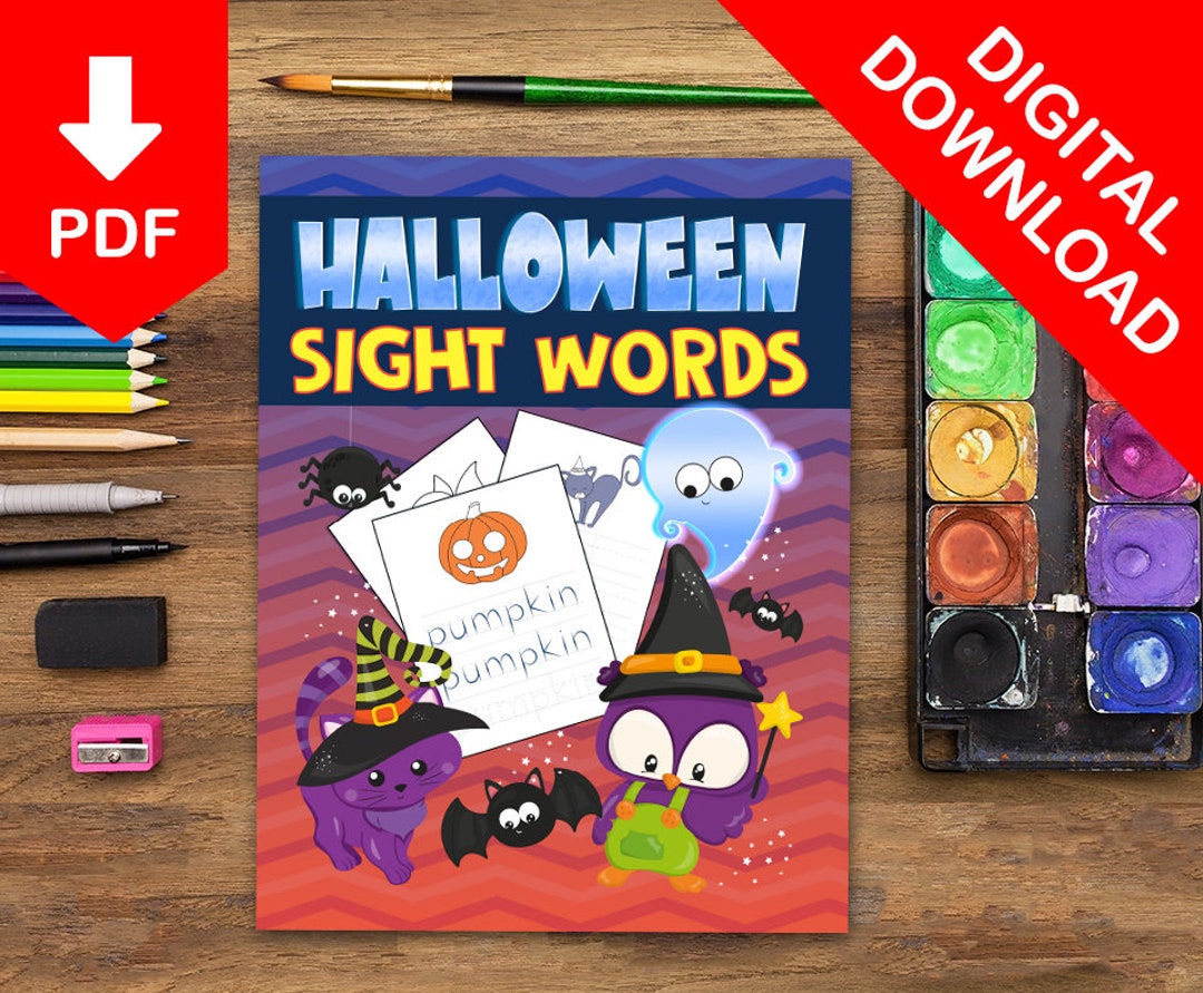 Halloween Sight Words Printable First Grade - Kindergarten Worksheets ...